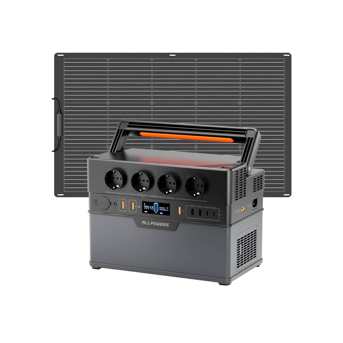 ALLPOWERS Generator Kit 1500W (S1500 PLUS + SF200 200W Flexible