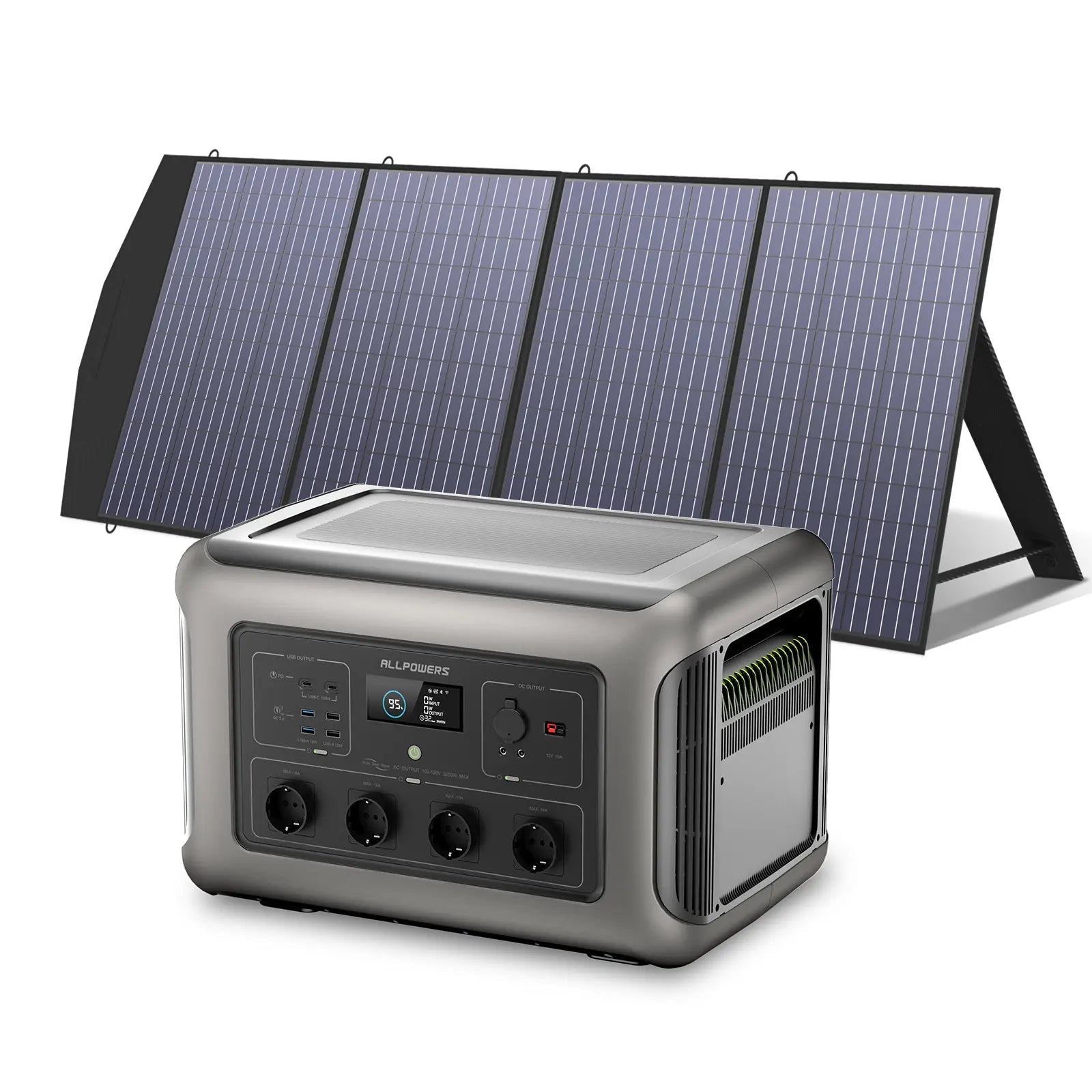 ALLPOWERS Solar Generator Kit 3500W (R3500 + SP033 200W Solar Panel)